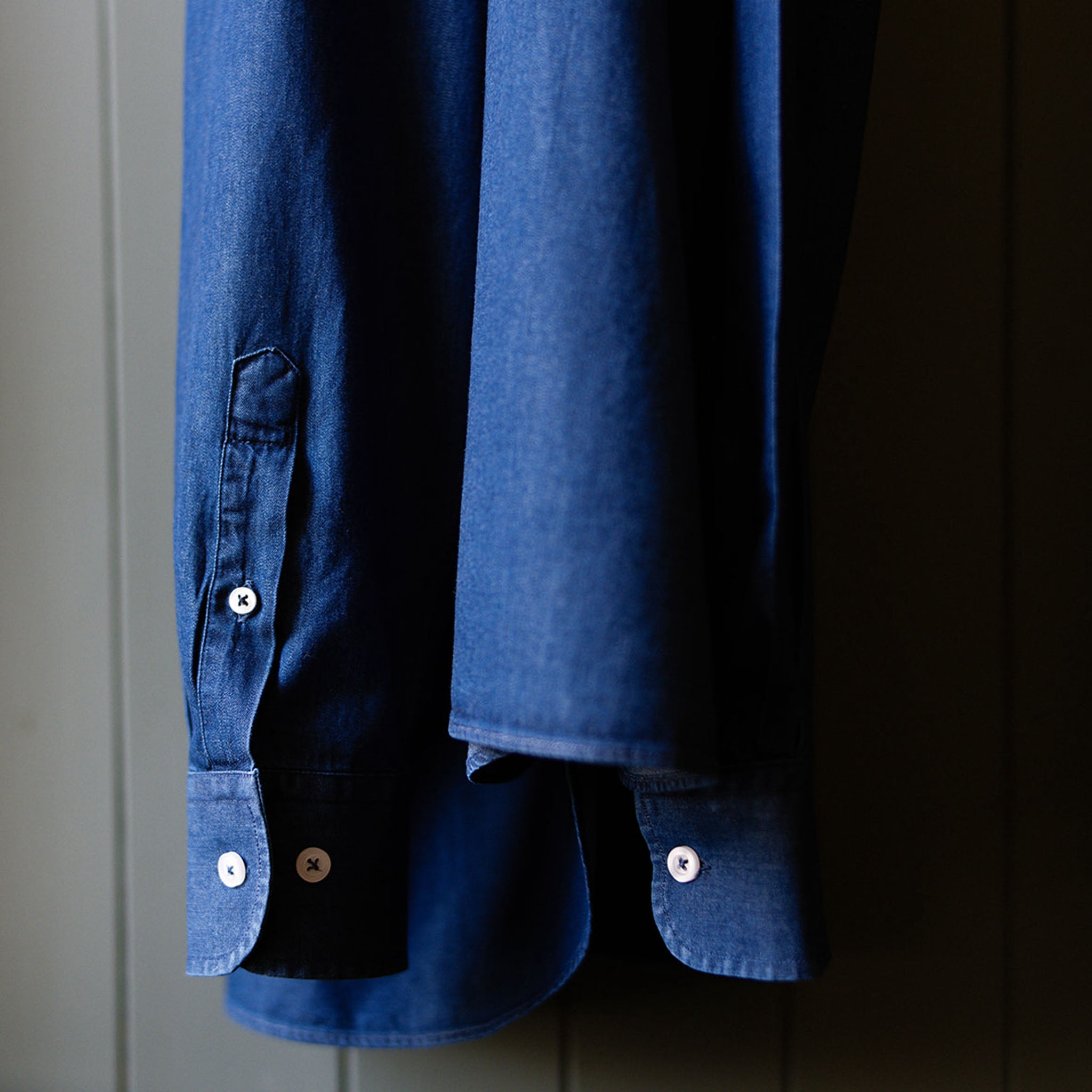 Men's Casual Dark Indigo Denim Shirt – Kempt