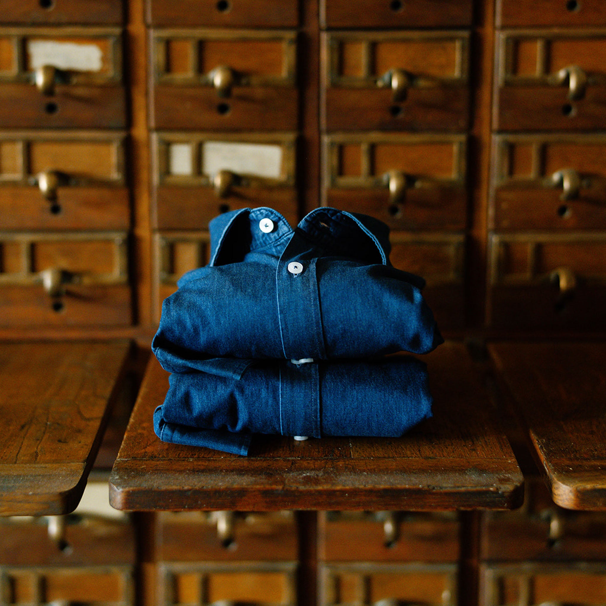 Men's Casual Dark Indigo Denim Shirt – Kempt