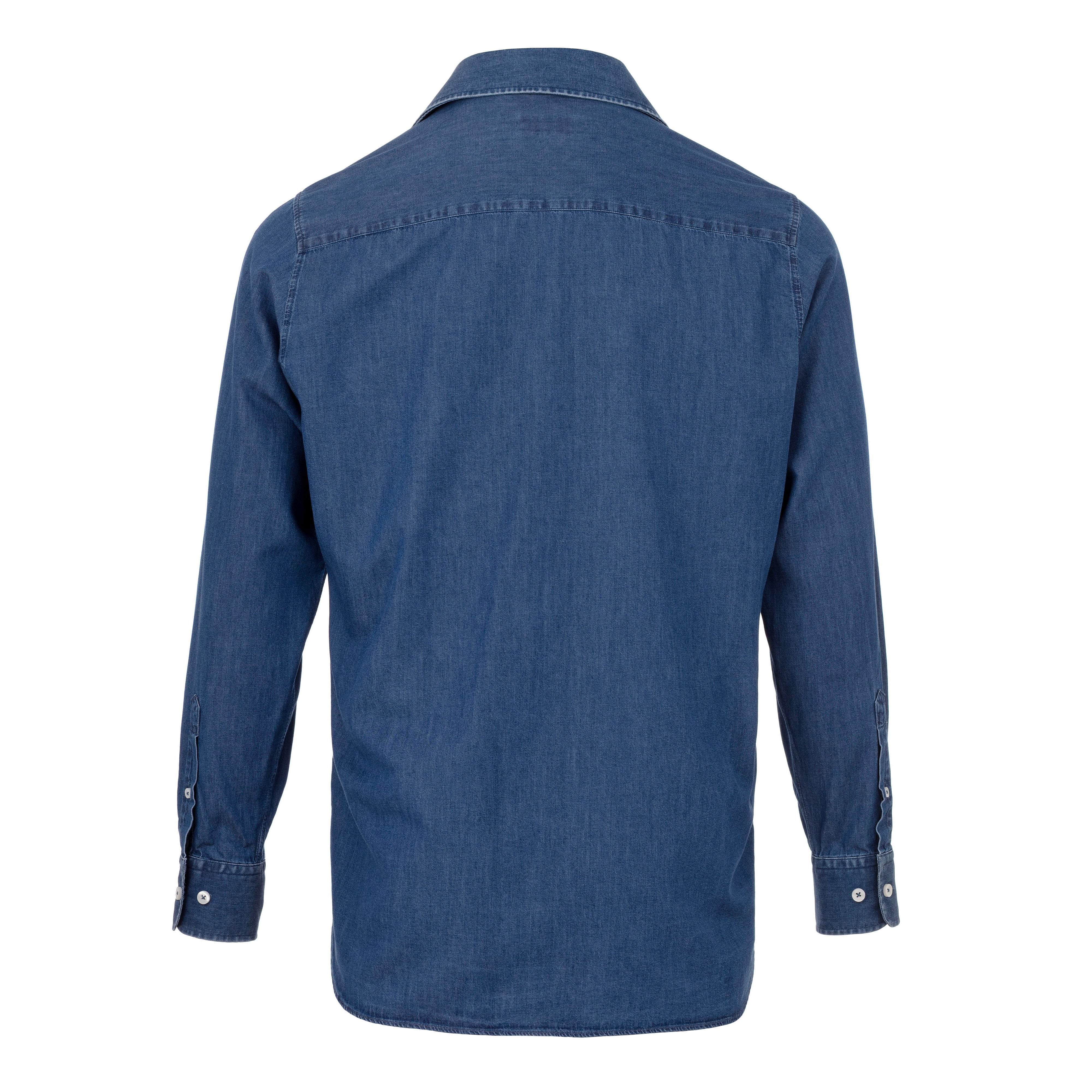 Men's Casual Dark Indigo Denim Shirt – Kempt